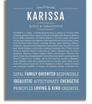 Karissa | Name Art Print – Name Stories