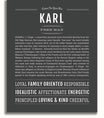 Karl | Name Art Print – Name Stories