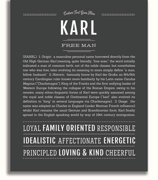 Karl | Name Art Print – Name Stories
