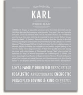 Karl Personalized Name Meaning Art Prints – Name Stories
