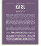 Karl Personalized Name Meaning Art Prints – Name Stories