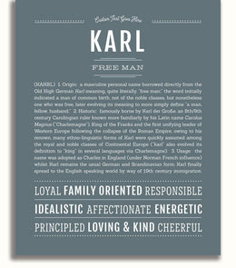 Karl | Name Art Print – Name Stories
