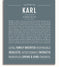 Karl | Name Art Print – Name Stories