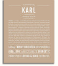 Karl | Name Art Print – Name Stories