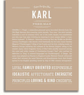 Karl | Name Art Print – Name Stories