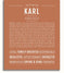 Karl Personalized Name Meaning Art Prints – Name Stories