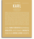 Karl Personalized Name Meaning Art Prints – Name Stories