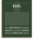 Karl Personalized Name Meaning Art Prints – Name Stories