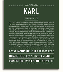 Karl | Name Art Print – Name Stories