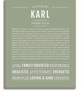 Karl | Name Art Print – Name Stories