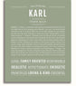 Karl | Name Art Print – Name Stories