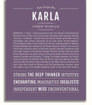 Karla | Name Art Print – Name Stories