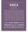 Karla | Name Art Print – Name Stories