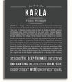 Karla | Name Art Print – Name Stories