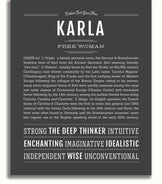 Karla | Name Art Print – Name Stories