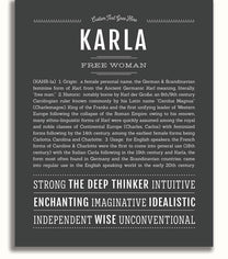 Karla | Name Art Print – Name Stories