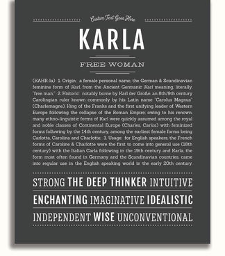 Karla | Name Art Print – Name Stories