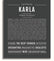 Karla | Name Art Print – Name Stories