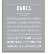 Karla | Name Art Print – Name Stories