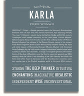 Karla | Name Art Print – Name Stories