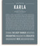 Karla | Name Art Print – Name Stories
