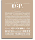 Karla | Name Art Print – Name Stories