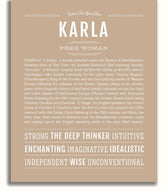 Karla | Name Art Print – Name Stories