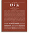 Karla | Name Art Print – Name Stories
