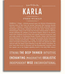 Karla | Name Art Print – Name Stories