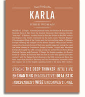 Karla | Name Art Print – Name Stories