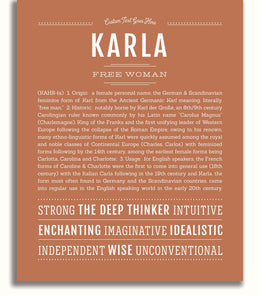Karla | Name Art Print – Name Stories