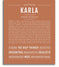 Karla | Name Art Print – Name Stories