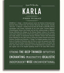 Karla | Name Art Print – Name Stories