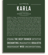 Karla | Name Art Print – Name Stories