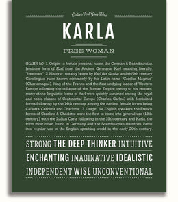 Karla | Name Art Print – Name Stories