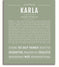 Karla | Name Art Print – Name Stories