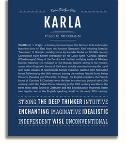 Karla | Name Art Print – Name Stories