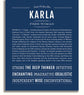 Karla | Name Art Print – Name Stories