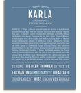 Karla | Name Art Print – Name Stories