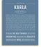 Karla | Name Art Print – Name Stories
