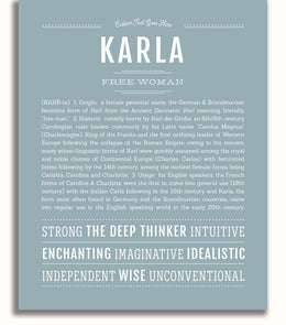 Karla | Name Art Print – Name Stories