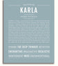Karla | Name Art Print – Name Stories