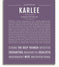Karlee | Name Art Print – Name Stories