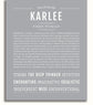 Karlee | Name Art Print – Name Stories