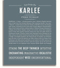 Karlee | Name Art Print – Name Stories