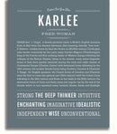 Karlee | Name Art Print – Name Stories