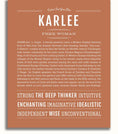 Karlee | Name Art Print – Name Stories