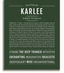 Karlee | Name Art Print – Name Stories