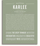 Karlee | Name Art Print – Name Stories