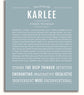 Karlee | Name Art Print – Name Stories